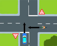 Road Code questions in the intersection category