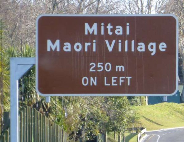 Tourist signs in New Zealand