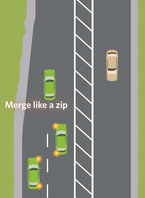 How should you signal when you merge?