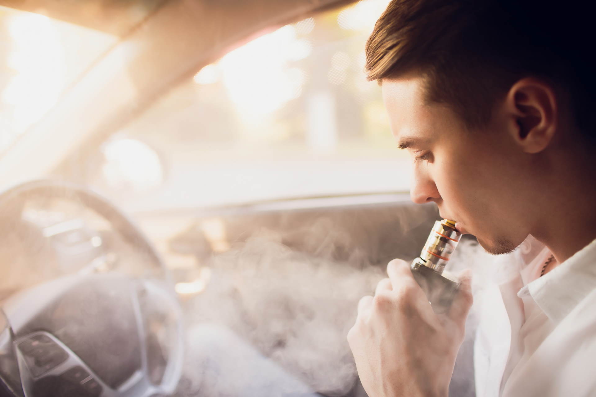 Are you allowed to smoke or vape with children in the car?