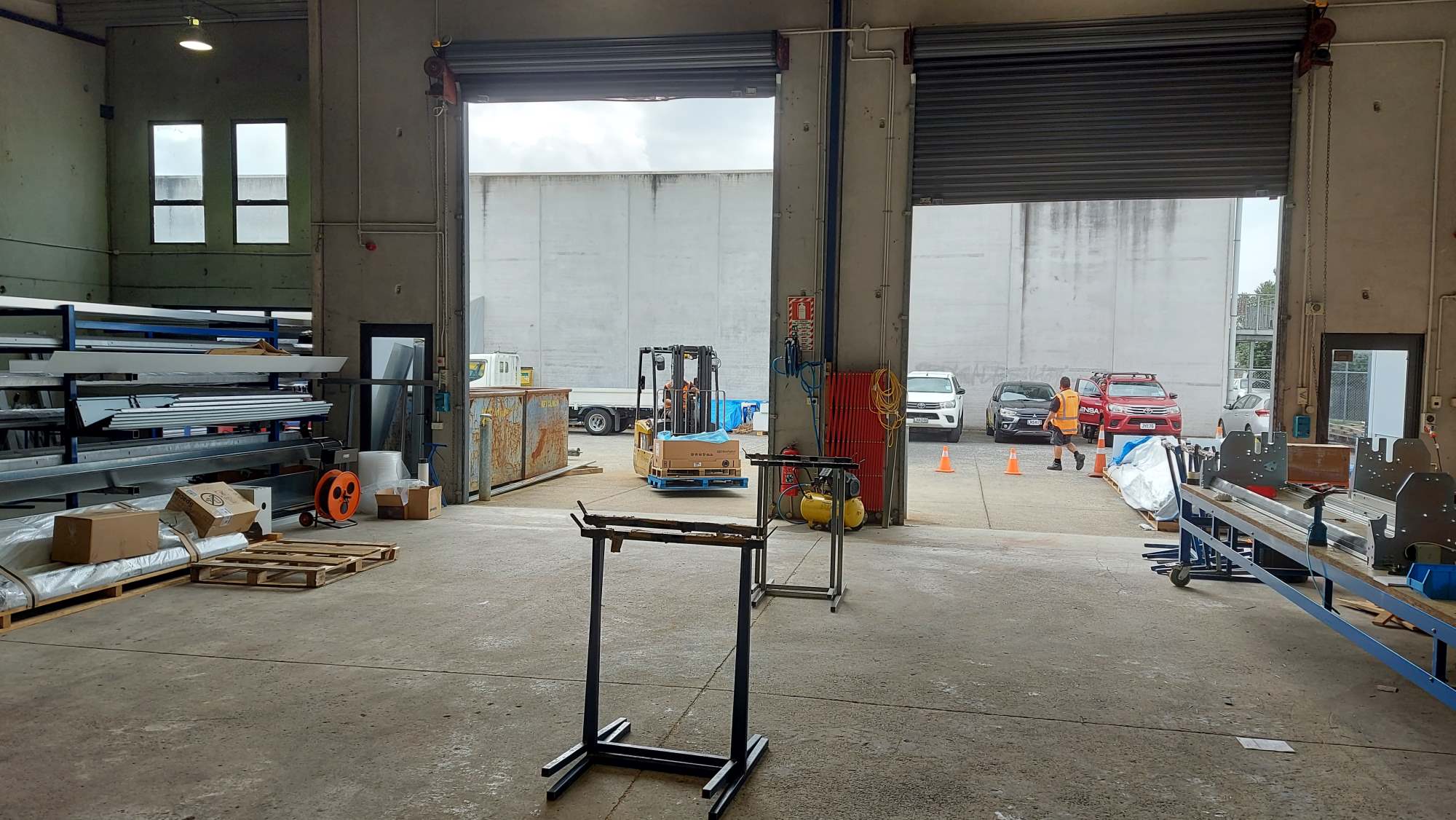 Roller doors and forklift safety