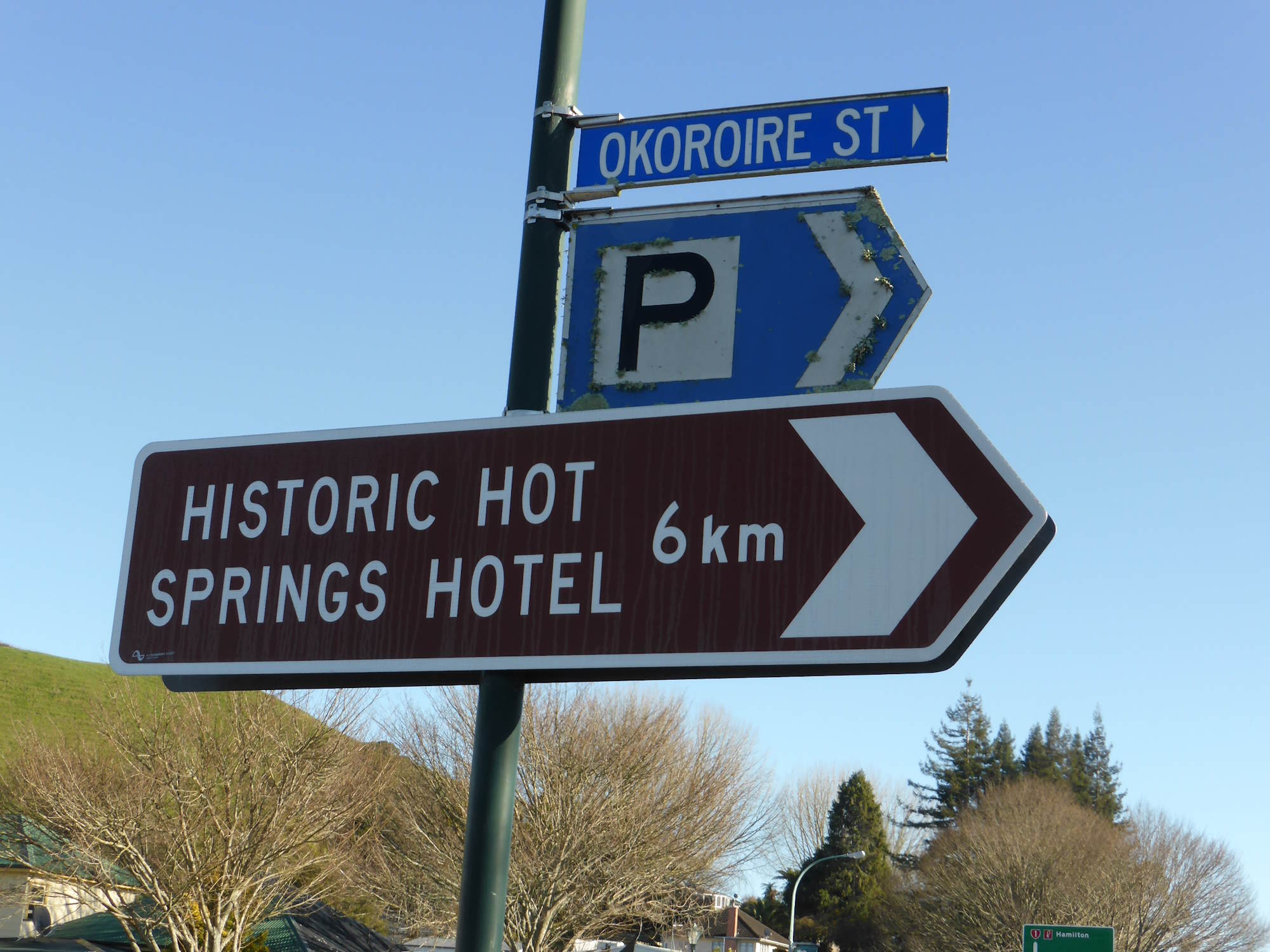 What are information signs on the road?