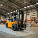 Safety protocols for operating forklifts on ramps and slopes