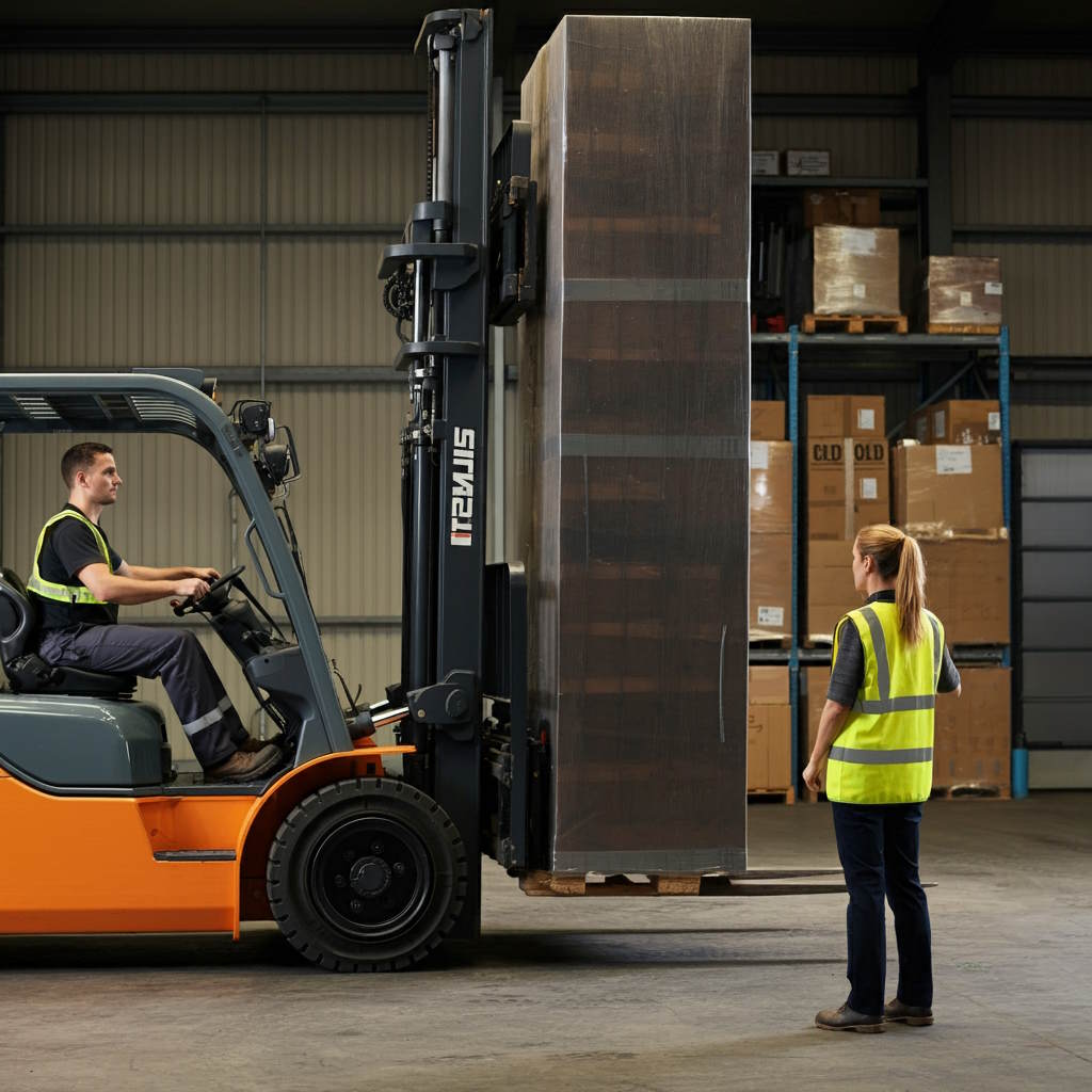 The role of a spotter in forklift operations