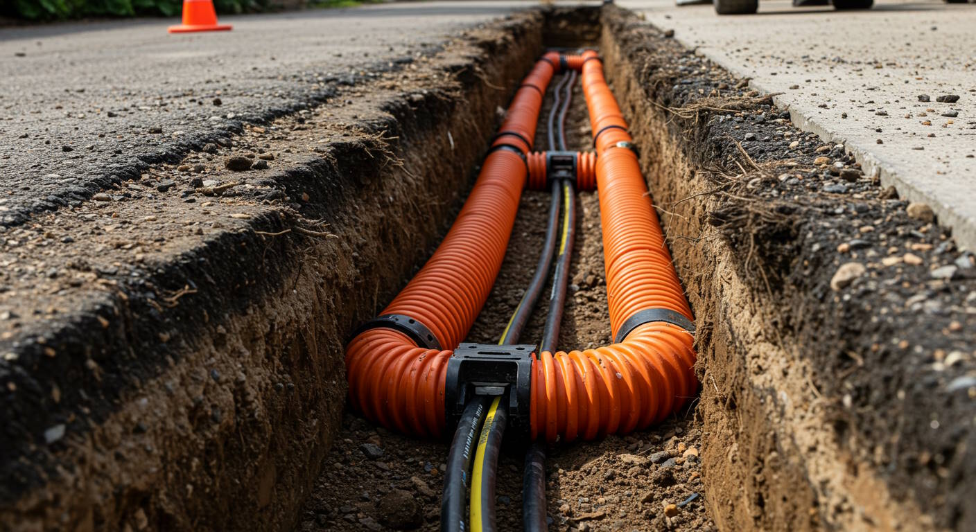 Why do fibre optic cables need extra care when excavating?