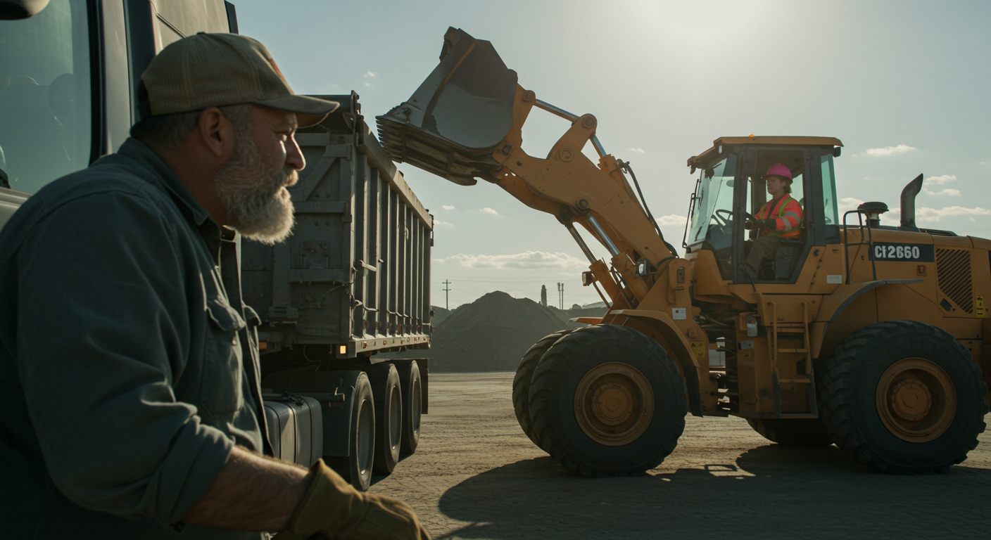 What's the best way to stack materials with a loader?