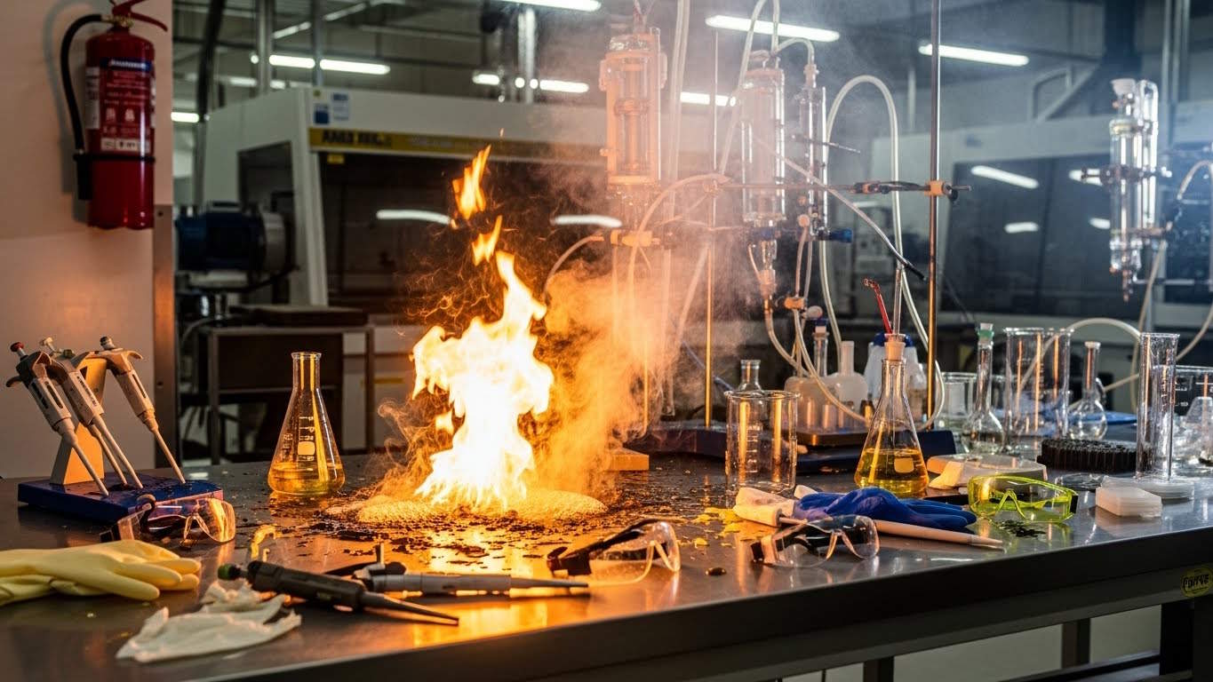 Fire precautions and fire response when dealing with spills of ...
