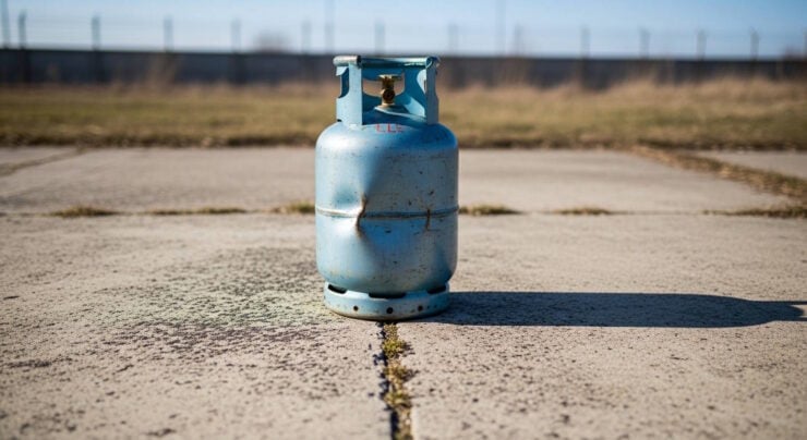 What causes damage to LPG cylinders in the workplace?